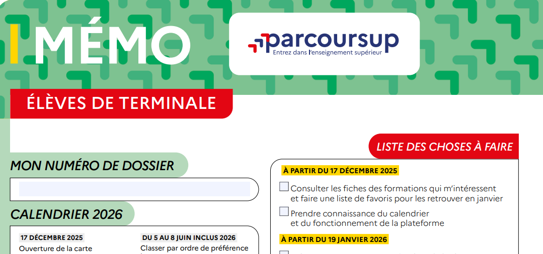 Poursuite d'études dans l'enseignement supérieur, Parcoursup | Site de l'académie de Grenoble